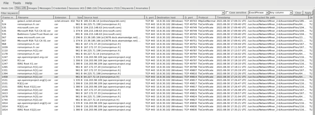 NetworkMiner Tool – Dynamic Malware Analysis with Minimum Dwell Time ...
