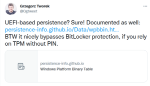 UEFI Persistence via WPBBIN – Detection & Response - Security Investigation
